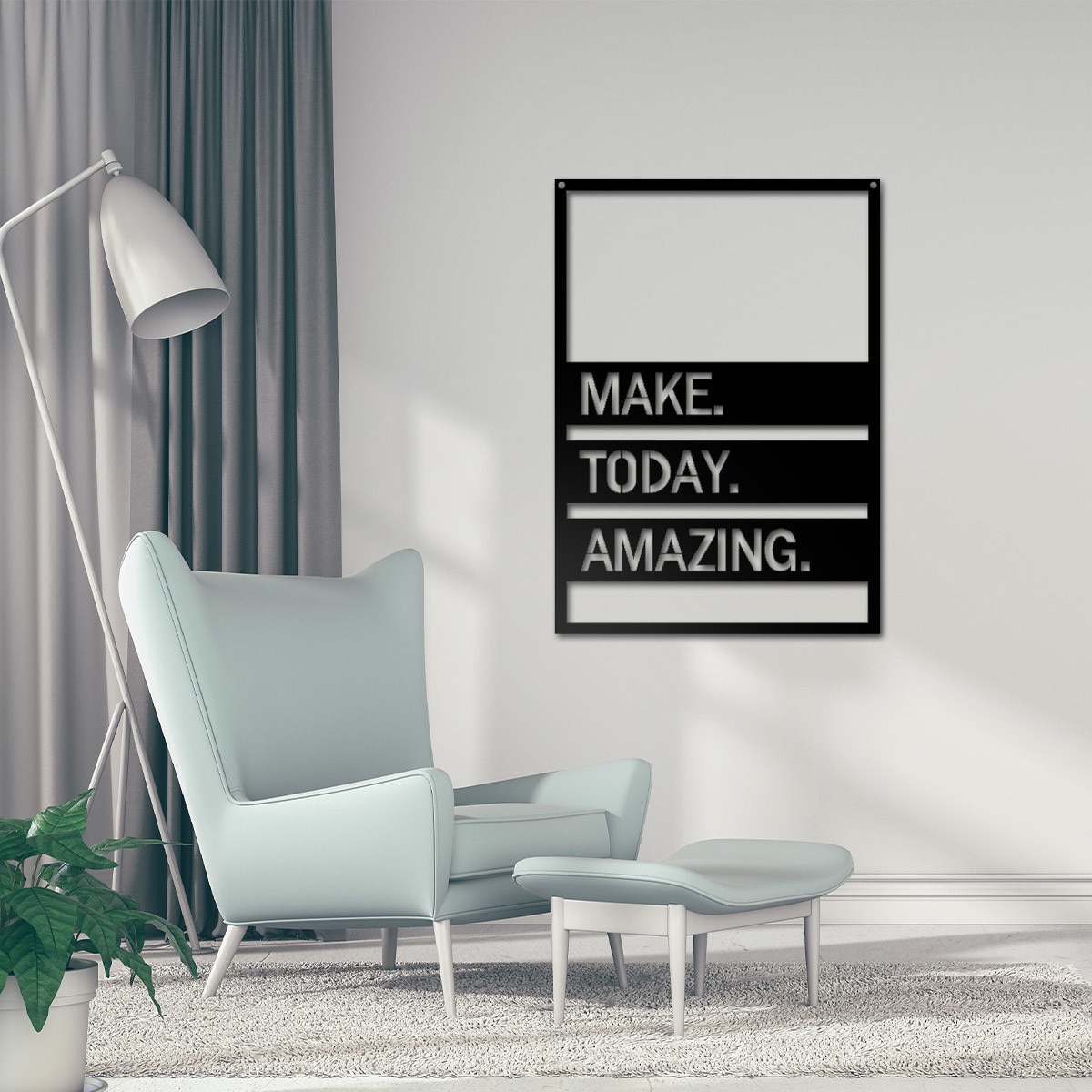 Декорация за стена FD Studio, MAKE TODAY AMAZING, 70x93 см, МДФ ...