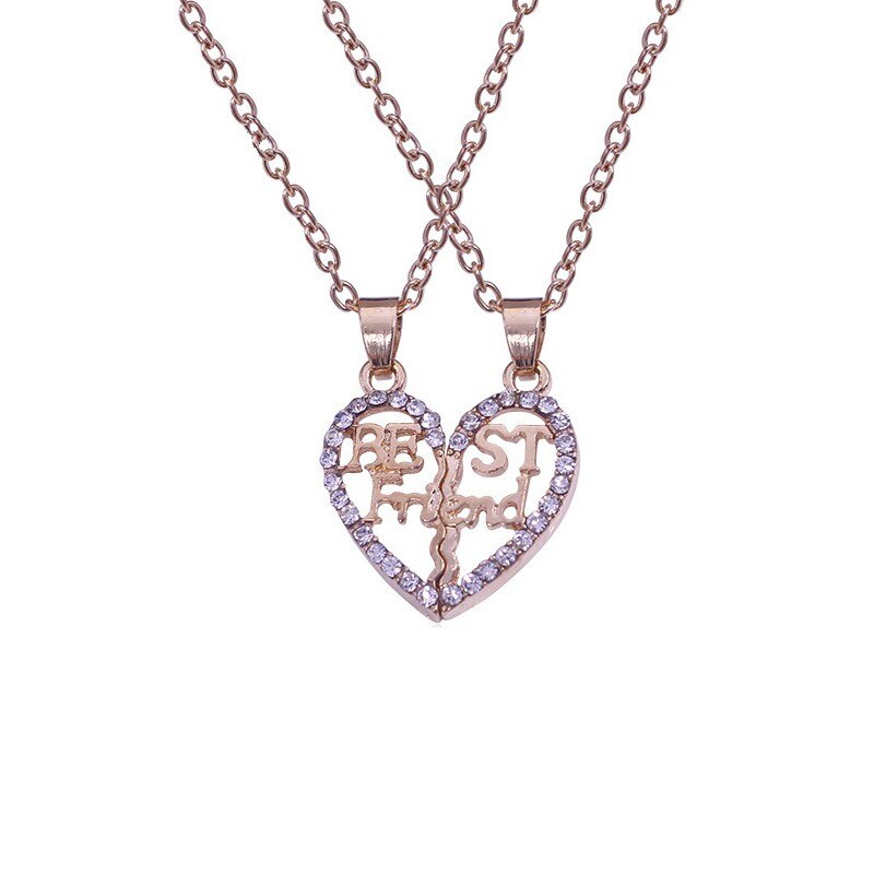 Set Lantisoare medalioane coliere inima best friend best friends bff ...