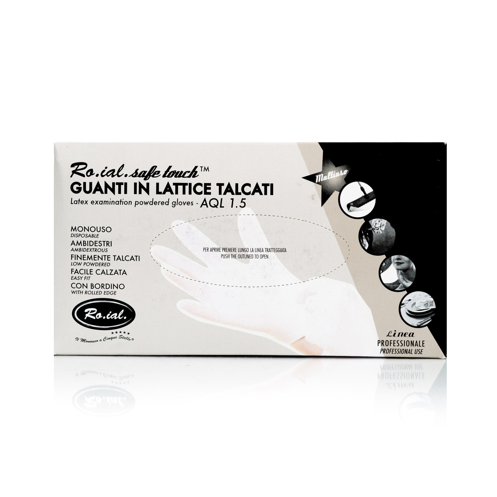 Manusi latex albe L 100 buc, Roial - eMAG.ro