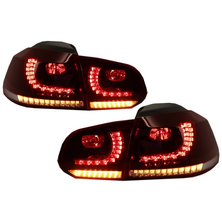 Stopuri FULL LED compatibil cu VW Golf 6 VI 2008-2013 R20 Design Semnal ...