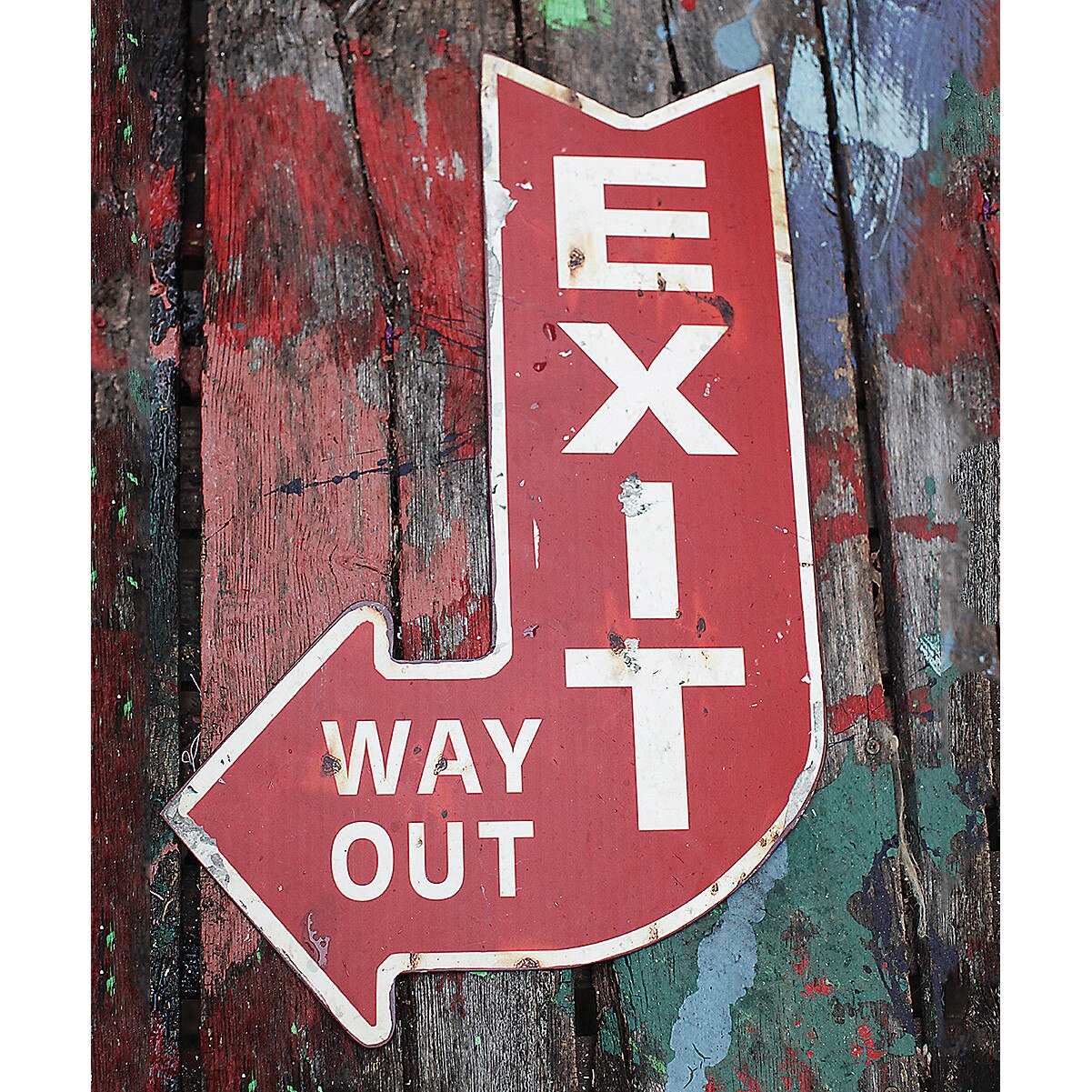 Semn decorativ rosu Exit, GMO - eMAG.ro