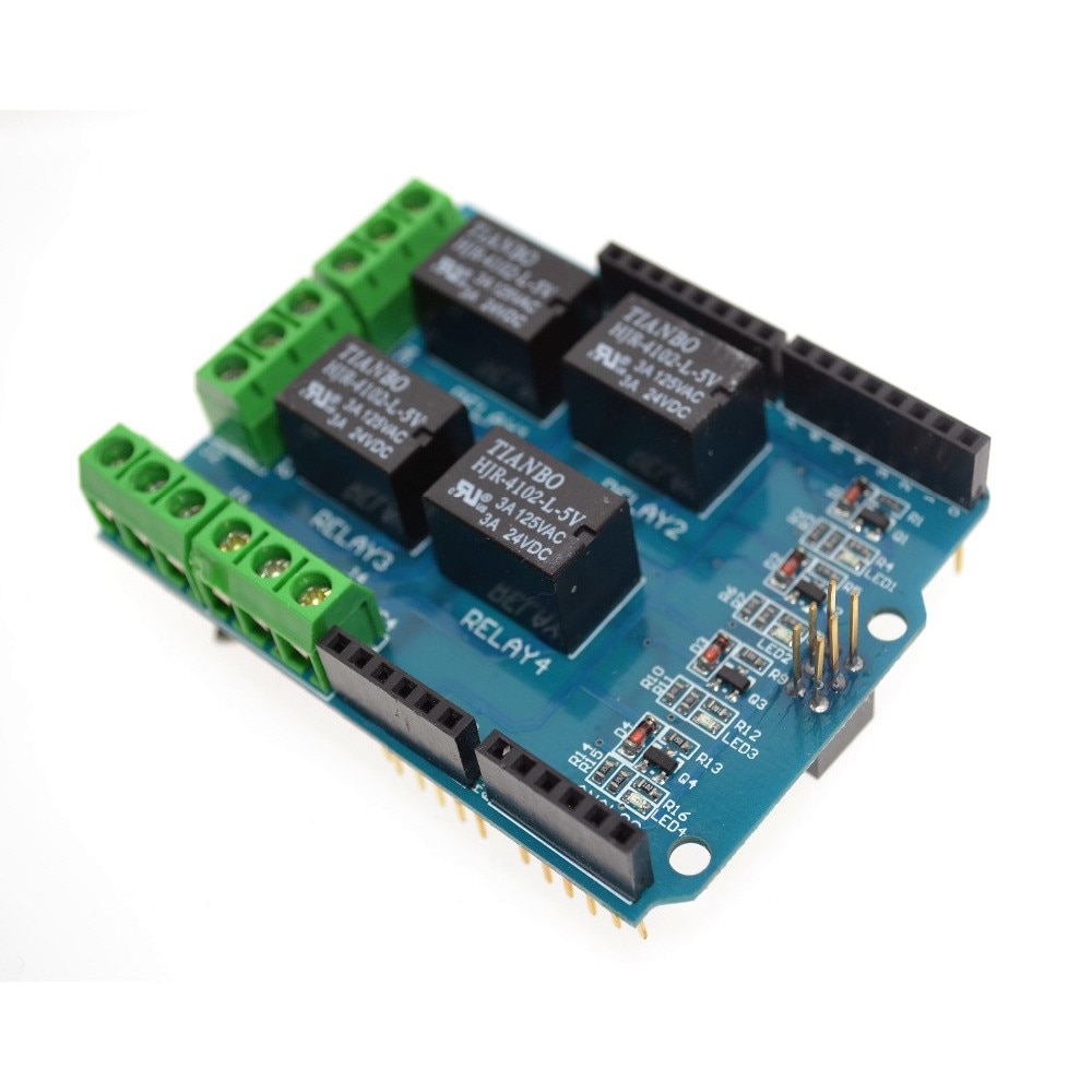 Разширителна платка Arduino Clone, 4 релета, 5v - eMAG.bg