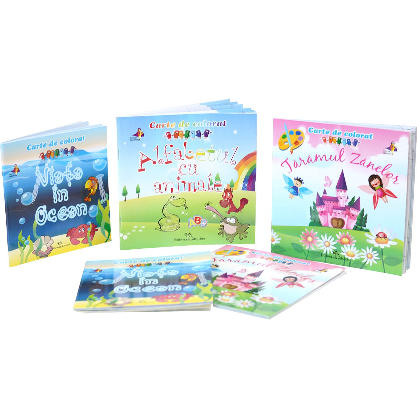 Set 3 carti de colorat Alsacian colectia Creionas - eMAG.ro