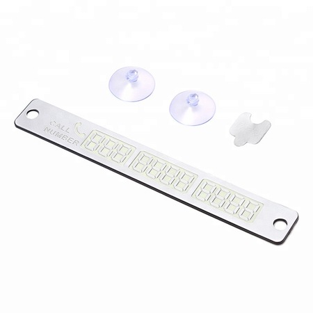 Placa numar telefon fosforescent parcare temporara pentru parbriz ...