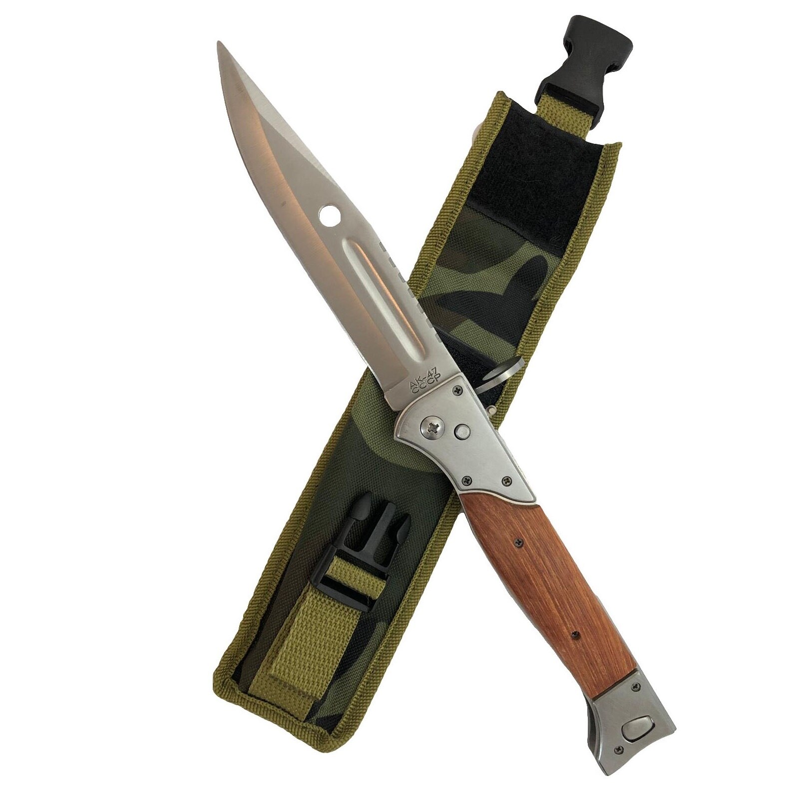 Set 3 Piese, Briceag AK47 34 cm + Briceag USA 16.5 cm + Maceta Kukri 33 ...