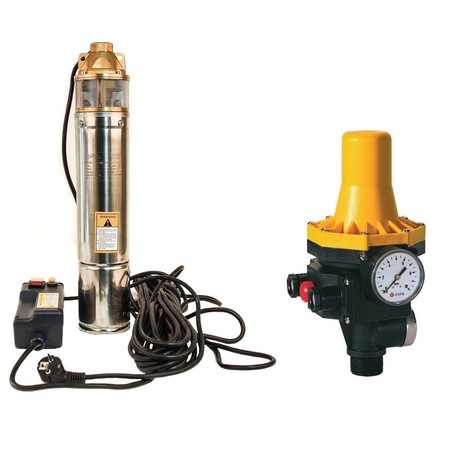 Комплект - Потопяема помпа PRO MF Vortex 4Skm-100, 750W (Нов модел) + Presscontrol (Заменя ...