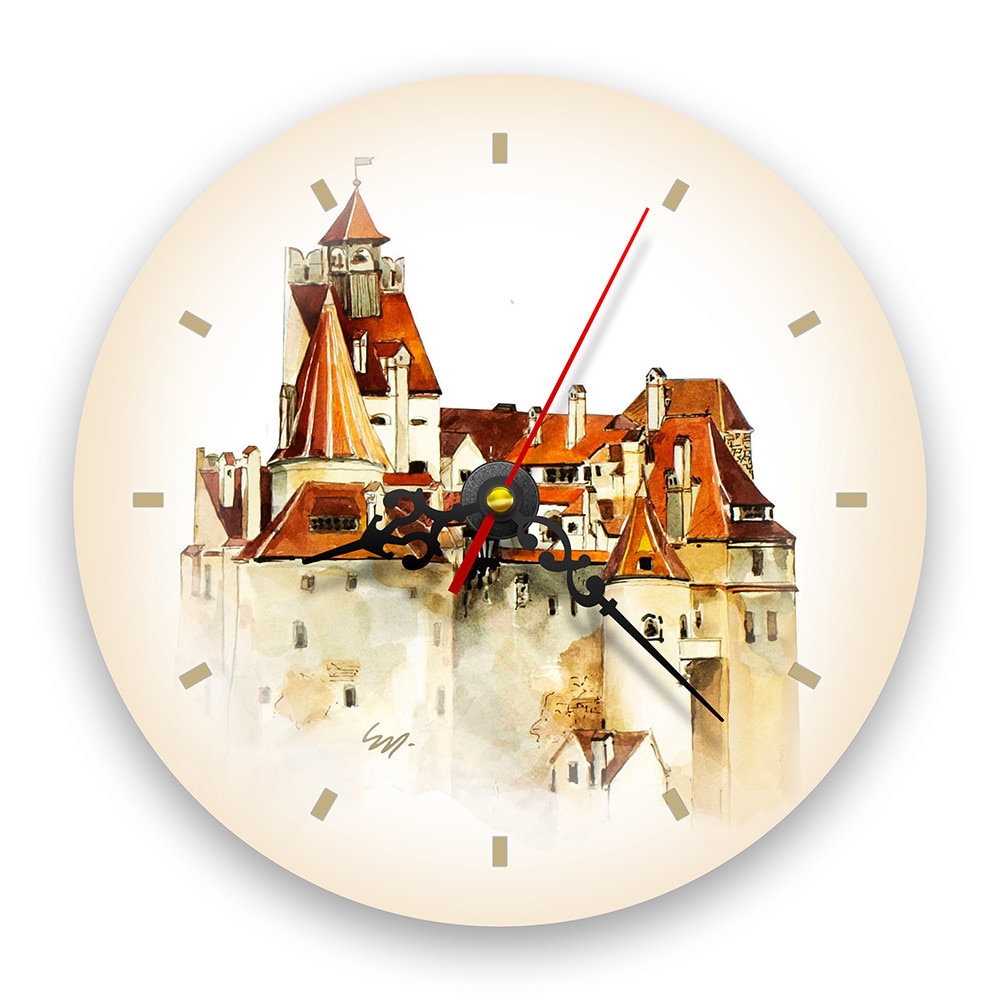 Ceas de Perete - Castelul Bran, Digital Brain, 21 cm - eMAG.ro