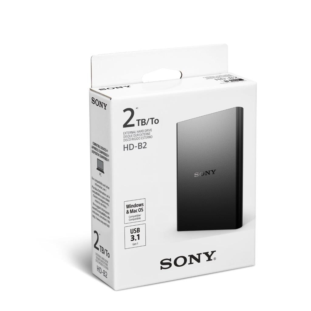 Външен хард диск Sony External HDD 2TB 2.5" USB 3.0, Standard, Black HD ...