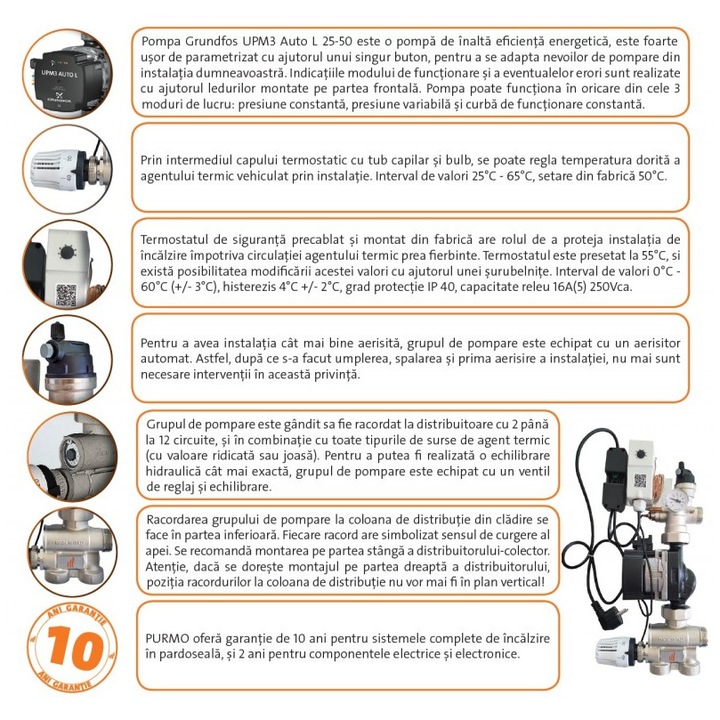 PURMO TempCo Eco Fix 3 комплект за контрол на температурата, с ...