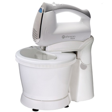 Mixer cu bol Rohnson, R557, 450W, 5 trepte de viteza, Bol rotativ ...