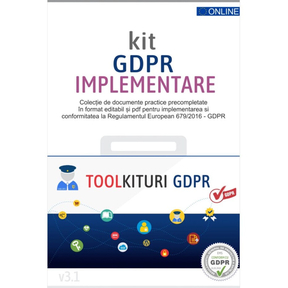 Kit GDPR Implementare si conformitate - peste 50 documente si sabloane ...