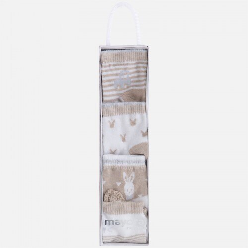 Set patru perechi de sosete pentru bebe baiat Mayoral 9722PV18BLEU, Bej ...
