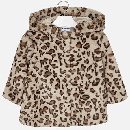 Geaca par imprimeu leopard fetita, Mayoral, bej/ maro, 6 ani - eMAG.ro