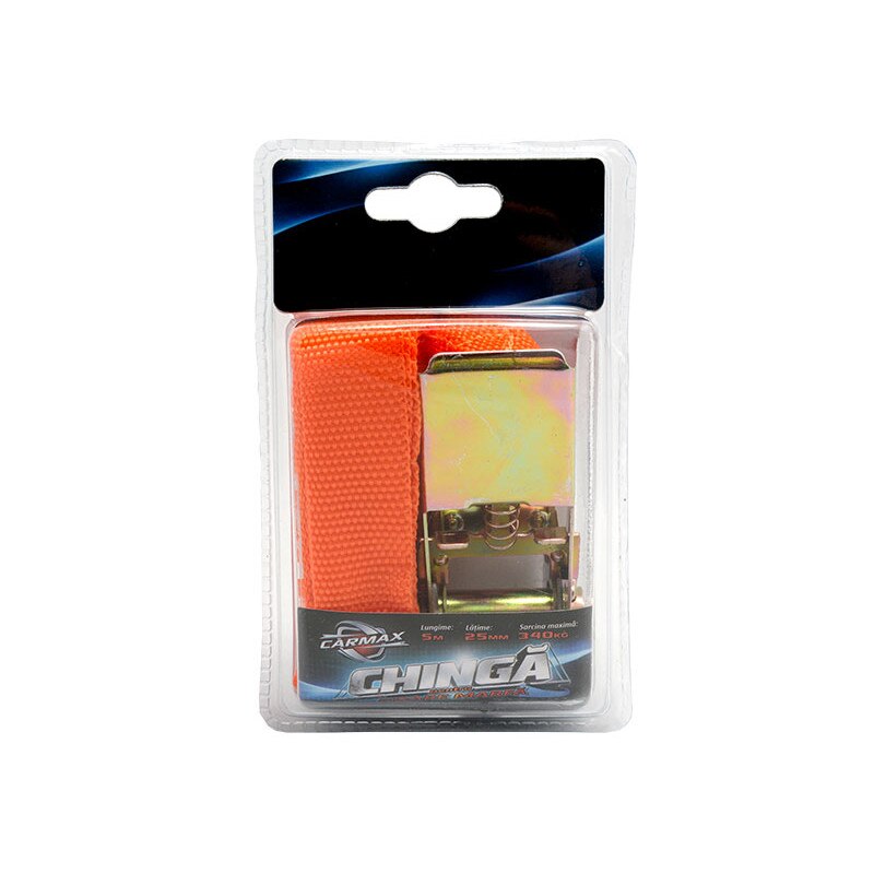 Chinga pentru fixare marfa cu clichet, Carmax, 25mm X 5m, 340kg, 1 ...