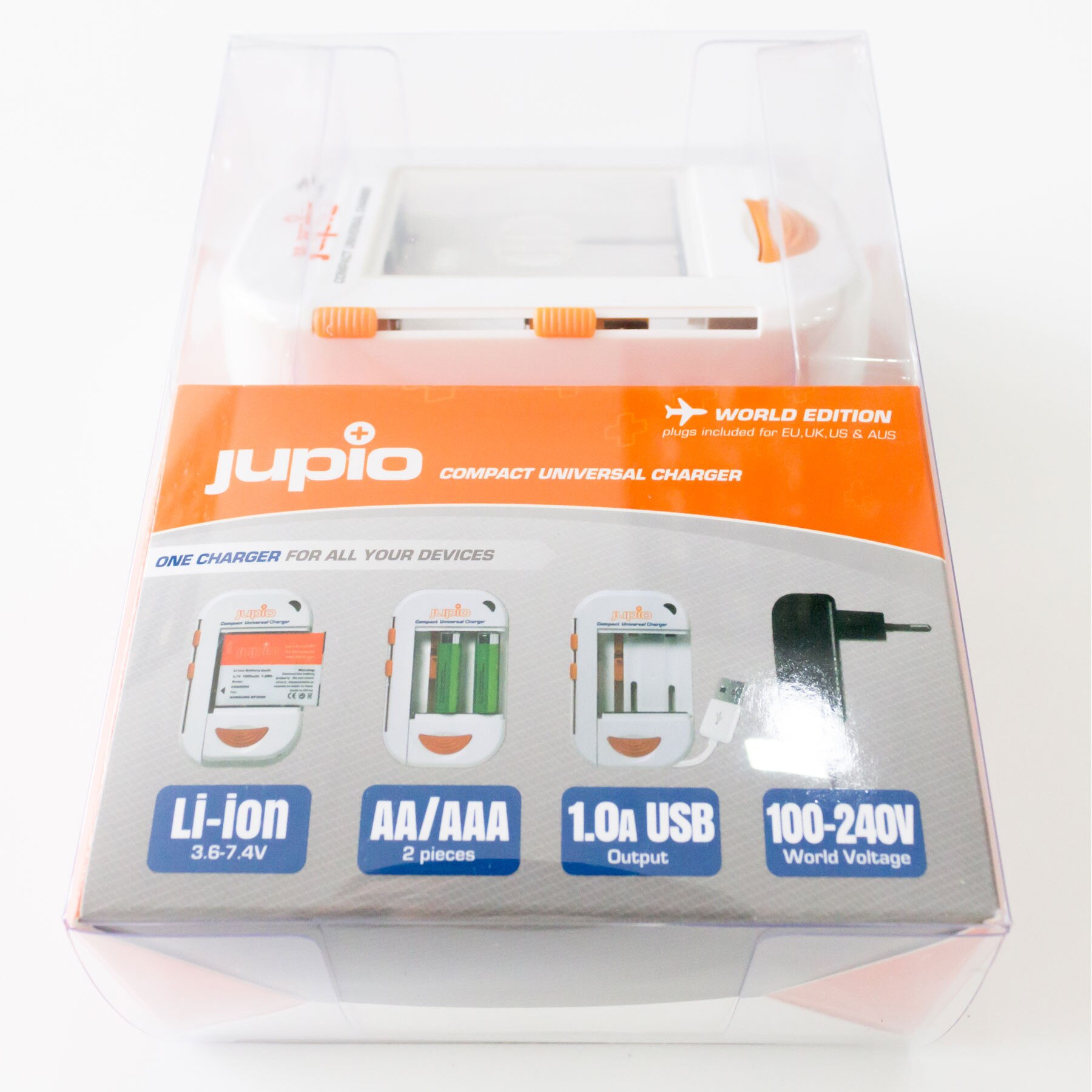 Зарядно устройство Jupio Universal World, USB/Li-Ion/AA - eMAG.bg