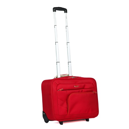 Geanta pilot de voiaj cu sistem troler, Dielle, 30 litri, Rosu - eMAG.ro
