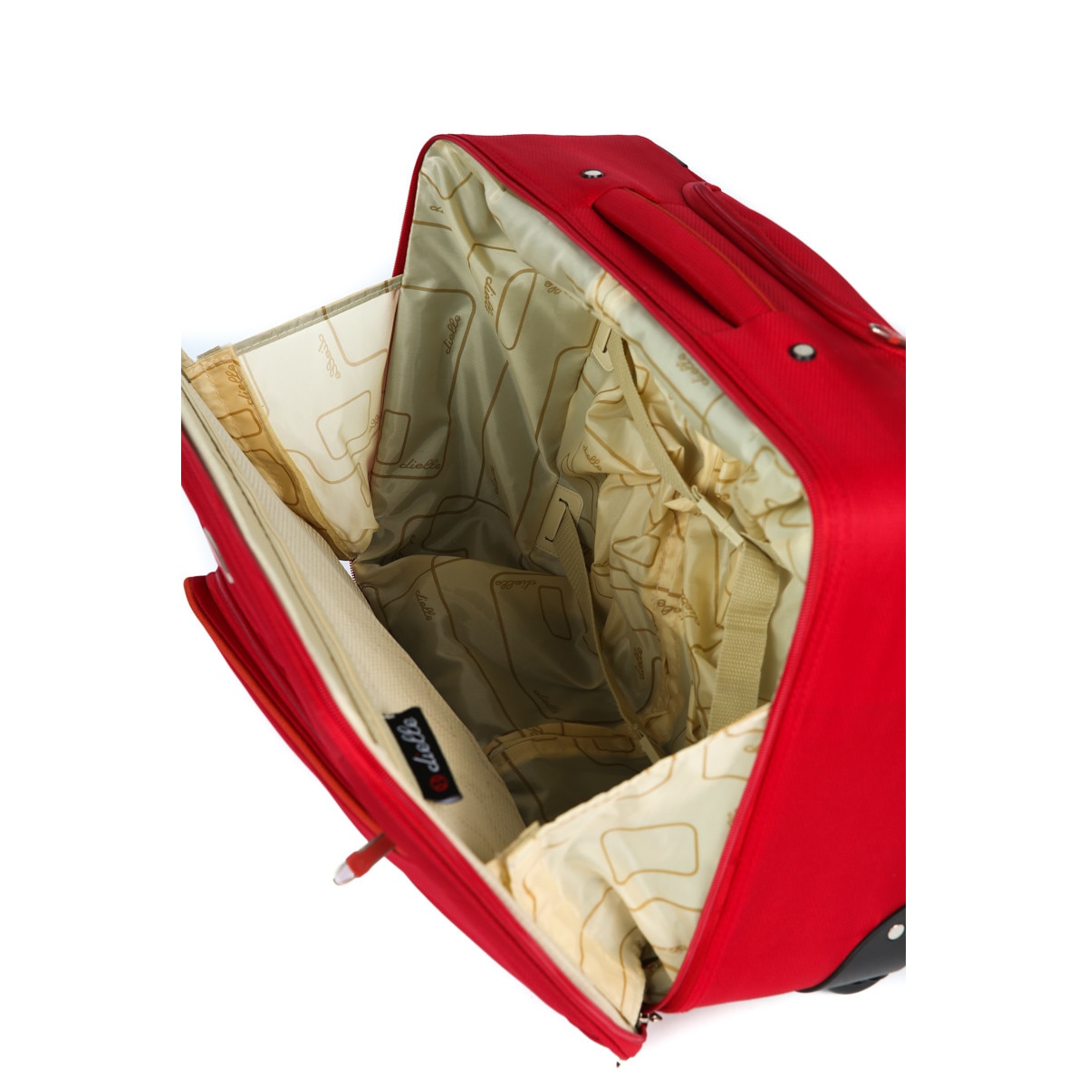 Geanta pilot de voiaj cu sistem troler, Dielle, 30 litri, Rosu - eMAG.ro