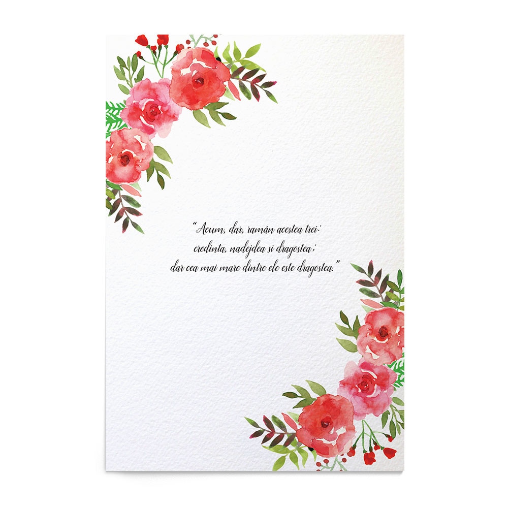 Invitatie nunta Flowery Crest, Zizula Cards, Multicolor, 110 x 160 mm ...