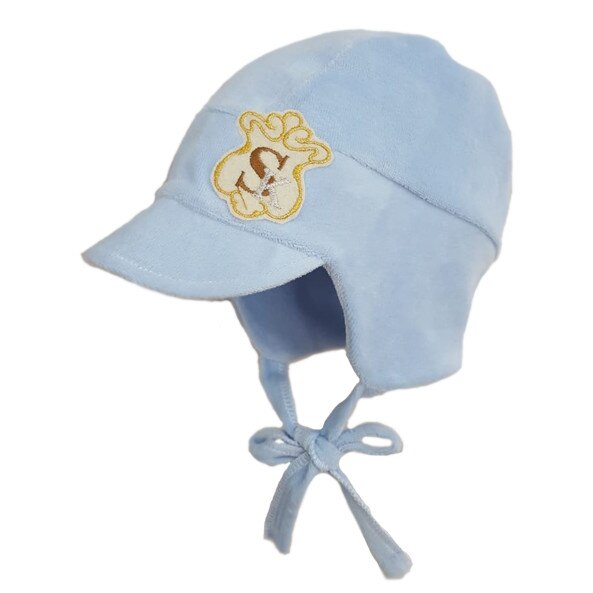Sapca Mic Pitic S40NN din catifea pentru botez, bleu, 42 cm - eMAG.ro