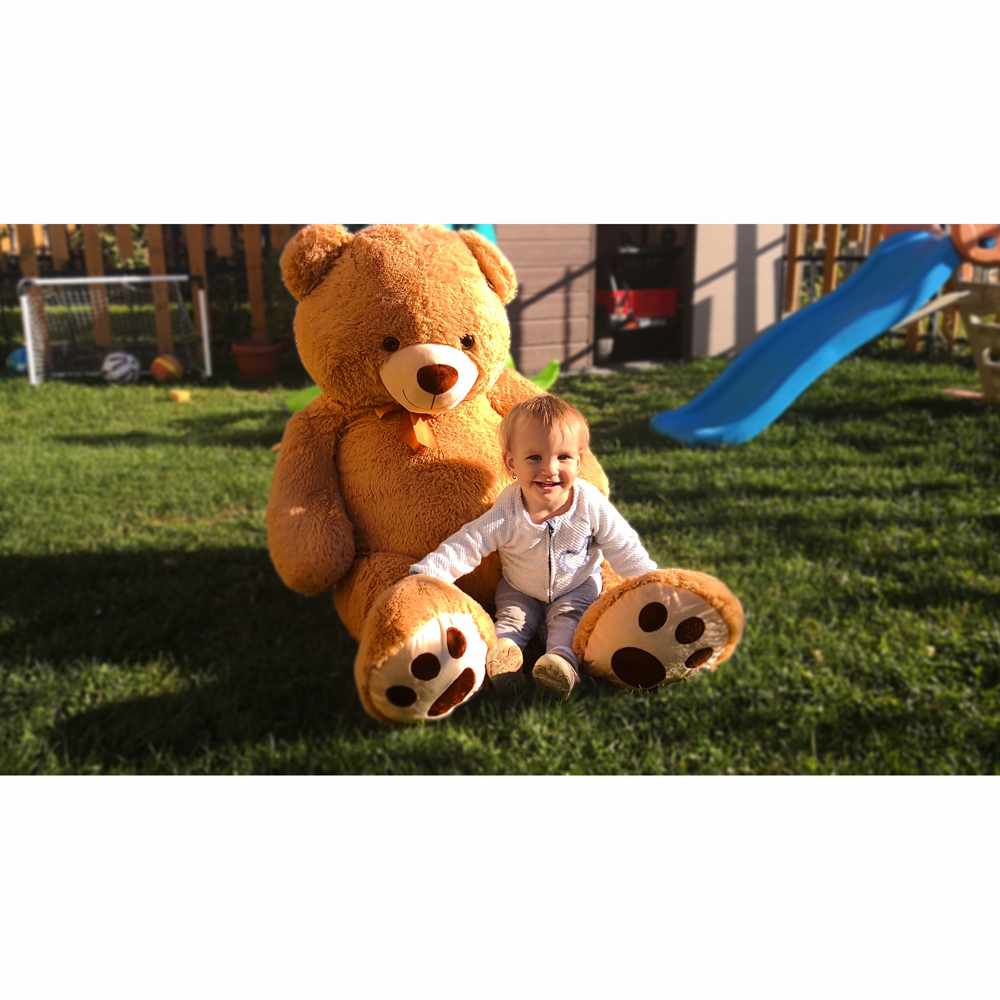 Urs de plus Globo Deluxe, maro, 140 cm - eMAG.ro