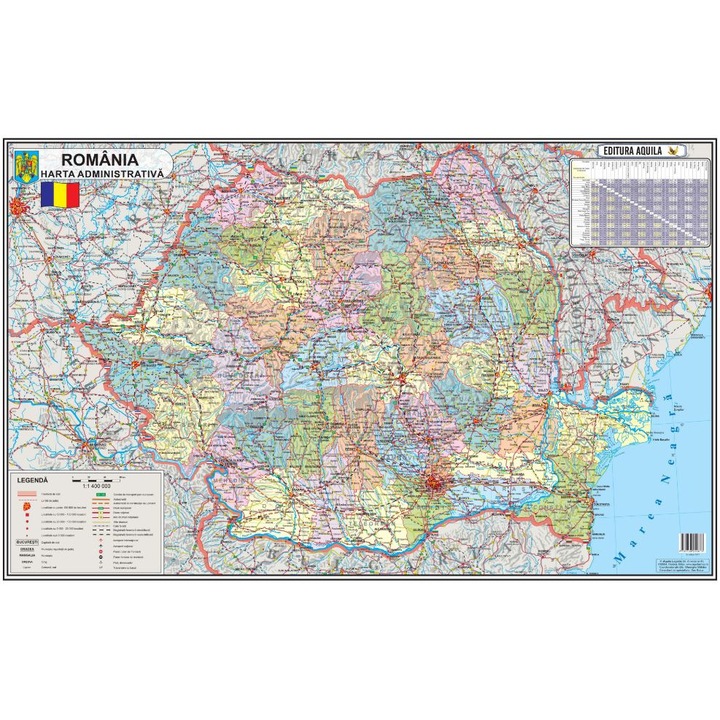 Harta Europa, 120x160 cm Fizica/Administrativa, Plastifiata - eMAG.ro