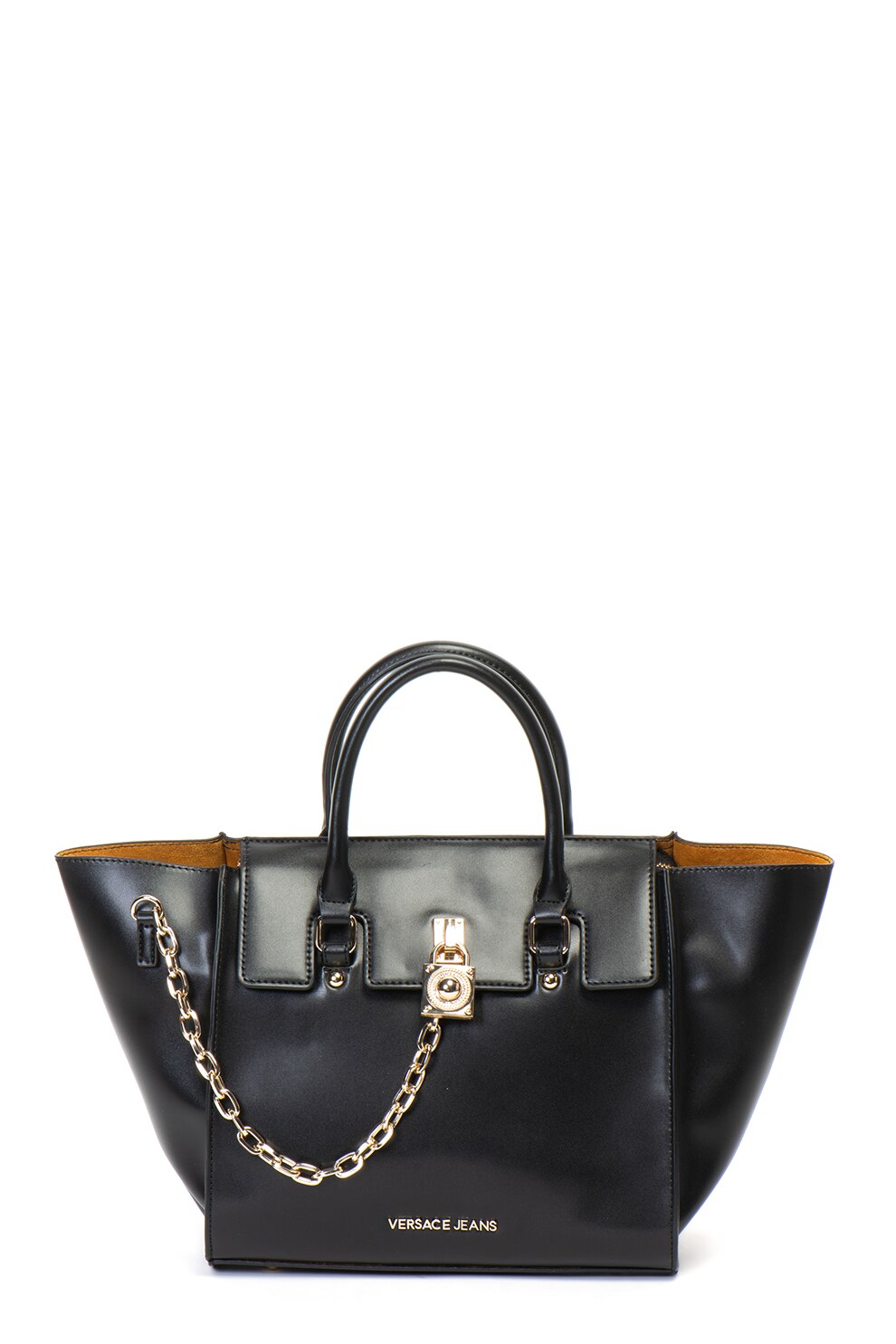 Versace Jeans, Geanta de mana din piele ecologica, Negru - eMAG.ro