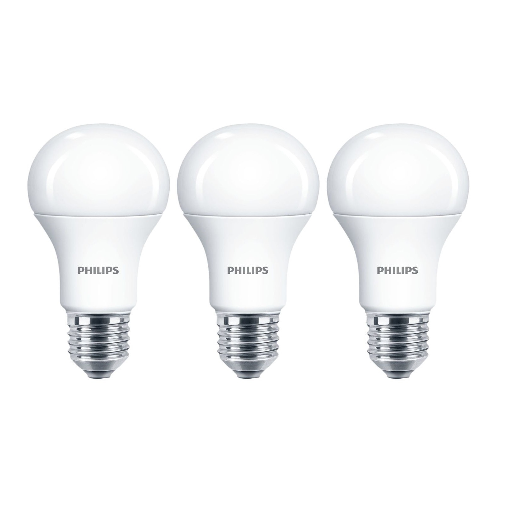 Комплект 3 LED крушки Philips, E27, 13W (100W), 1521 lm, A+, топла ...