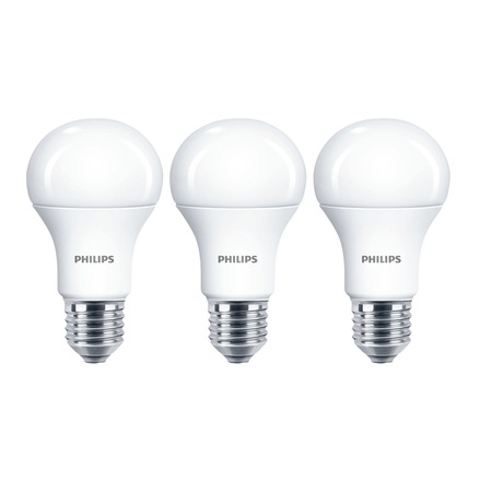 Комплект 3 LED крушки Philips, E27, 13W (100W), 1521 lm, A+, топла ...
