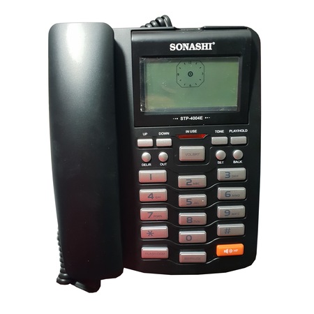 Telefon Fix, De Birou, Afisaj LCD Iluminat Cu Ceas, Negru - eMAG.ro