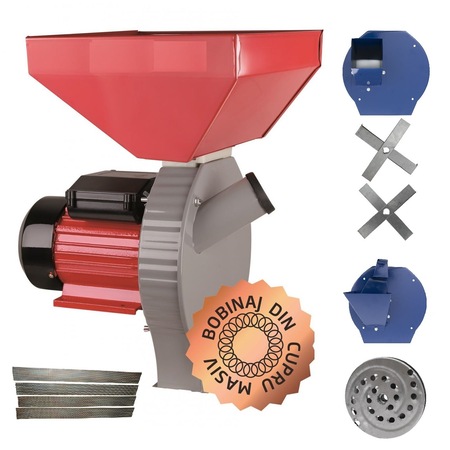 Moara cereale, fructe si lucerna ( 4 IN 1 ), 3.5KW, 200kg/ora, 100 ...