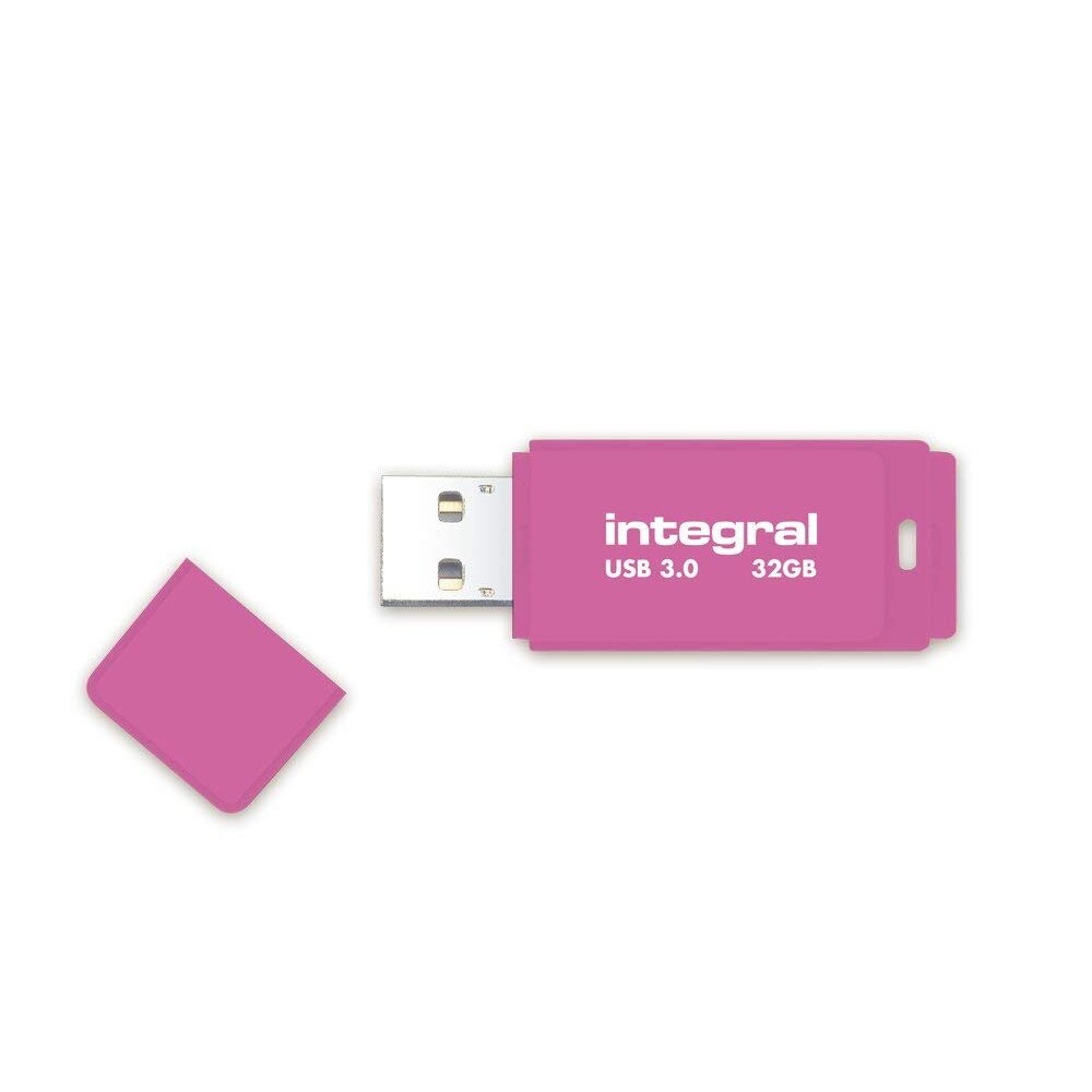 Stick USB Integral Flash Drive Neon, 32GB, USB 3.0, Roz - eMAG.ro