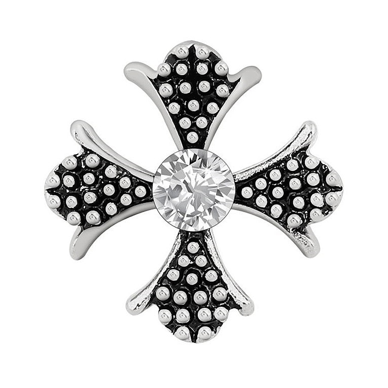 Brosa sacou barbati cruce malteza Croix, argintiu - eMAG.ro