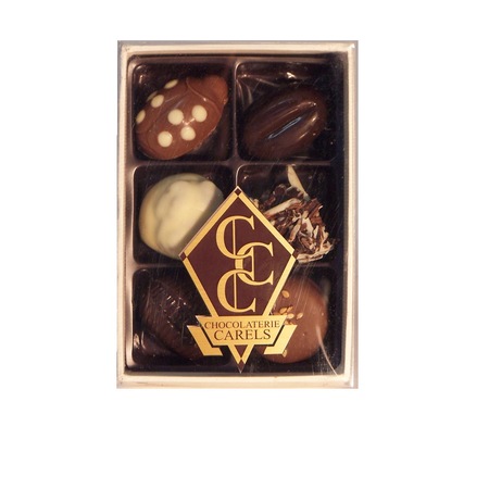 Cutie crem 6 bomboane belgiene asortate Chocolaterie Carels (70g x 10 ...
