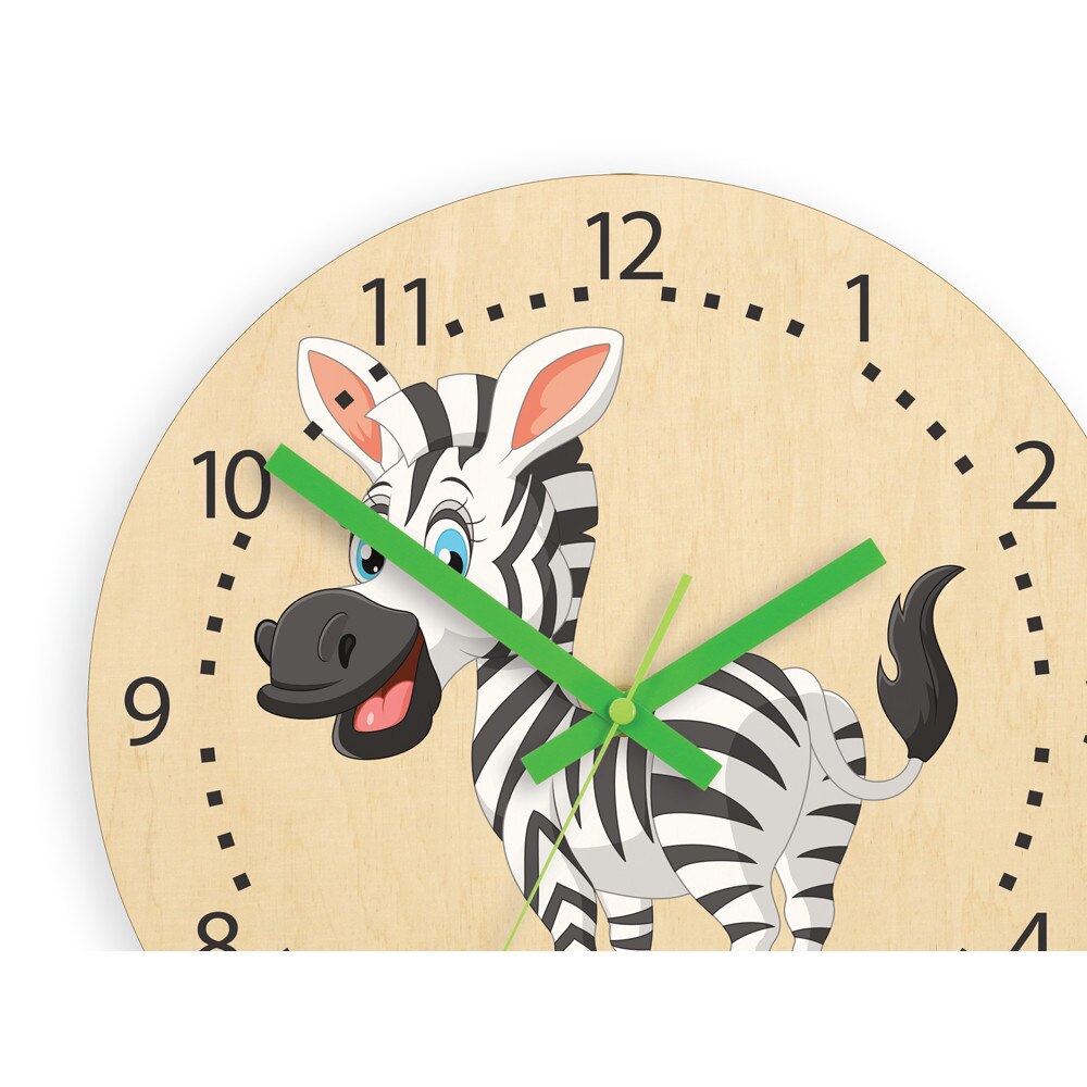 Ceas rotund de perete ModernClock, Zebra, 30 cm, Bej - eMAG.ro