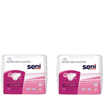 Scutece Pentru Incontinenta Super Seni Quatro nr. 4 Extra Large - XL 10 buc/set x 2 seturi - eMAG.ro