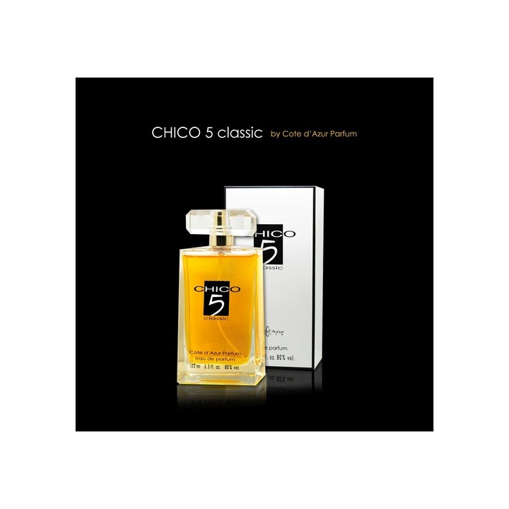 Парфюмна вода Cote d'Azur Chico 5 Classic, Дамски, 100 мл - eMAG.bg