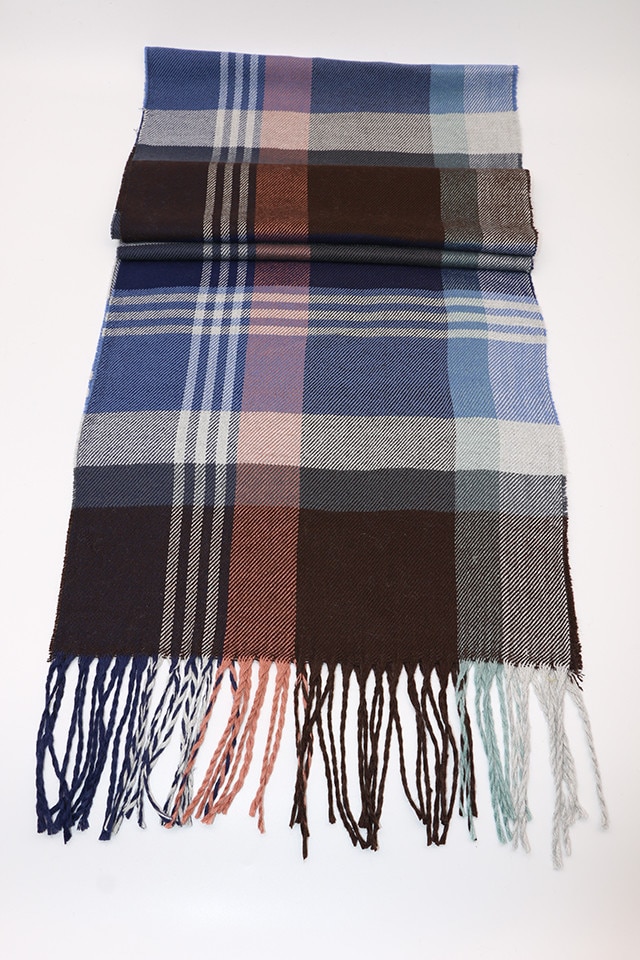 Fular pentru barbati, in carouri tip madras linii, pentru perioada rece ...