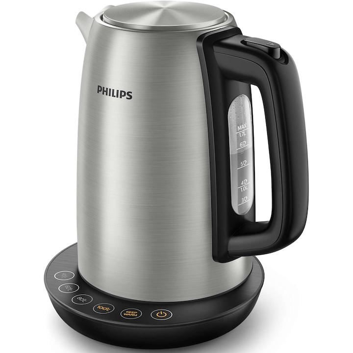 Fierbator Philips HD9359/90, 2200 W, 1.7 L, baza 360°, 4 butoane ...
