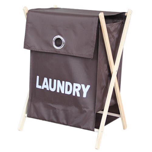 Cos rufe pliabil baie RAKI 45x34x62cm cafea - eMAG.ro