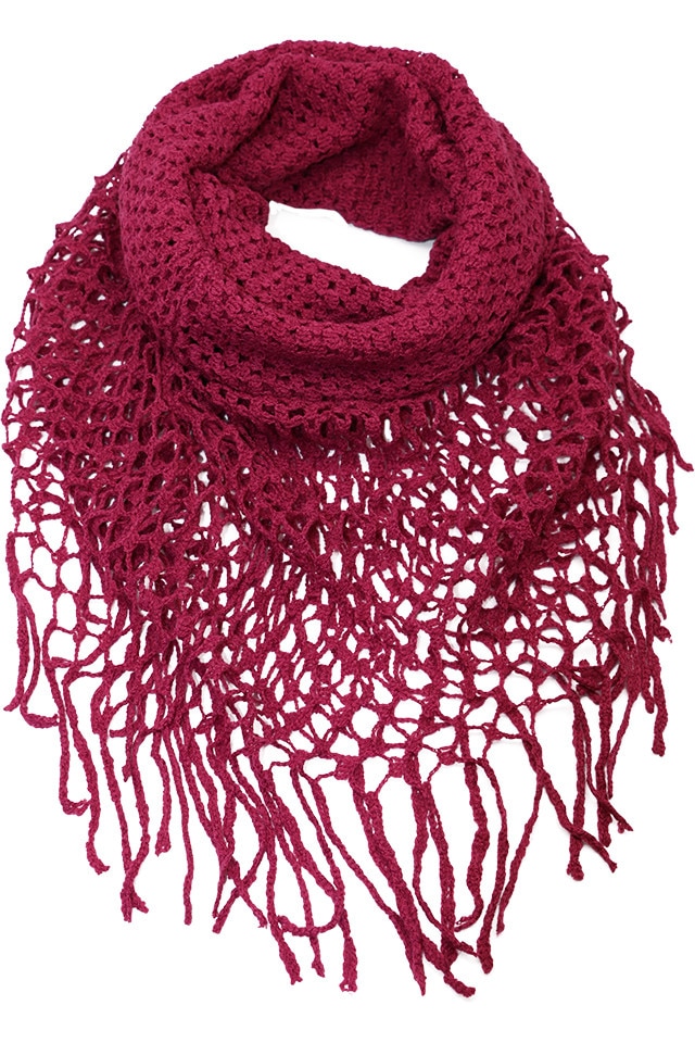 Fular pentru femei, tricotat subtire, cu franjuri, sezon rece, Adnana ...