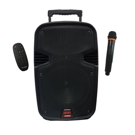 Boxa Activa Cu Statie Tip Troller cu Microfon Wireless, Bluetooth, USB ...