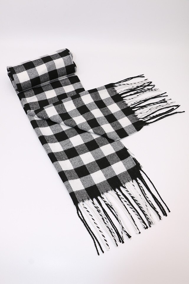 Fular pentru barbati, in carouri mici, pentru perioada rece, cu ...