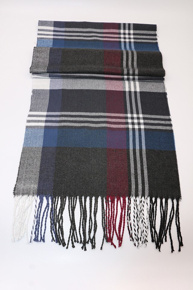 Fular pentru barbati, in carouri tip madras linii, pentru perioada rece ...