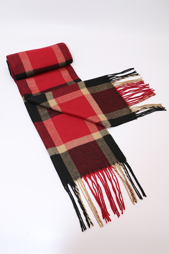 Férfi hideg évszak kockás, piros sál ZS-16-1, Albert - eMAG.hu