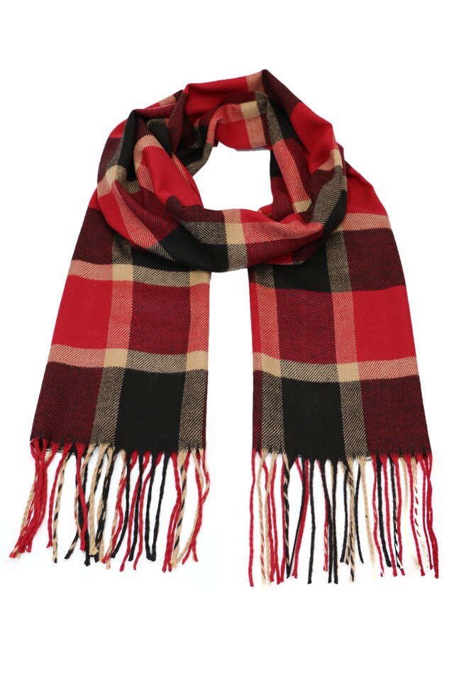 Férfi hideg évszak kockás, piros sál ZS-16-1, Albert - eMAG.hu