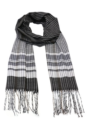 Fular pentru barbati, in carouri si dungi, pentru perioada rece, cu ...