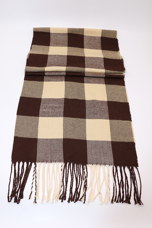 Fular pentru barbati, in carouri Check, pentru perioada rece, cu ...