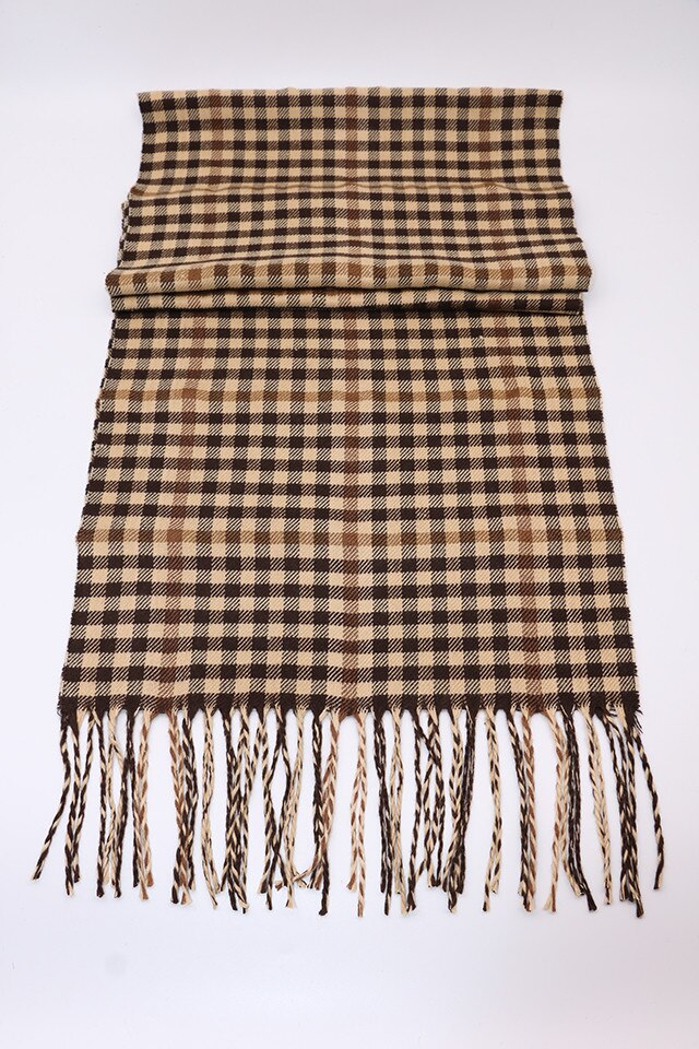 Fular, pentru barbati, in carouri mici, pentru perioada rece, cu ...