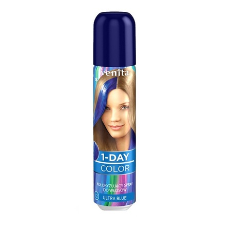 Spray colorant pentru par Venita One Day, culoare Ultra albastru nr 12 ...