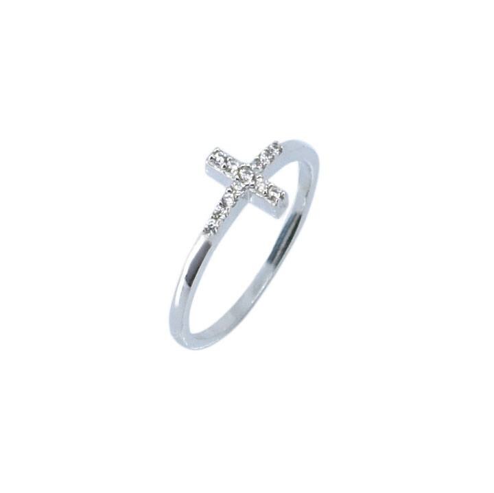 Inel din Argint 925 model Cruce placat cu rodiu - eMAG.ro